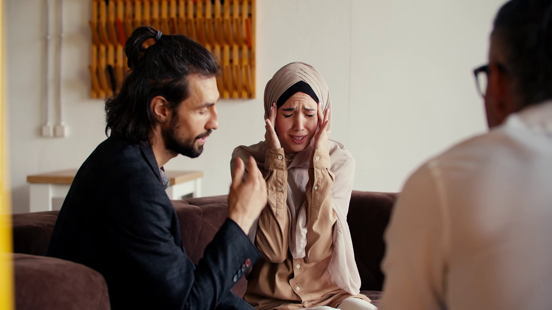 Muslim Family Communicate With Family Stock Footage SBV-347758868 ...