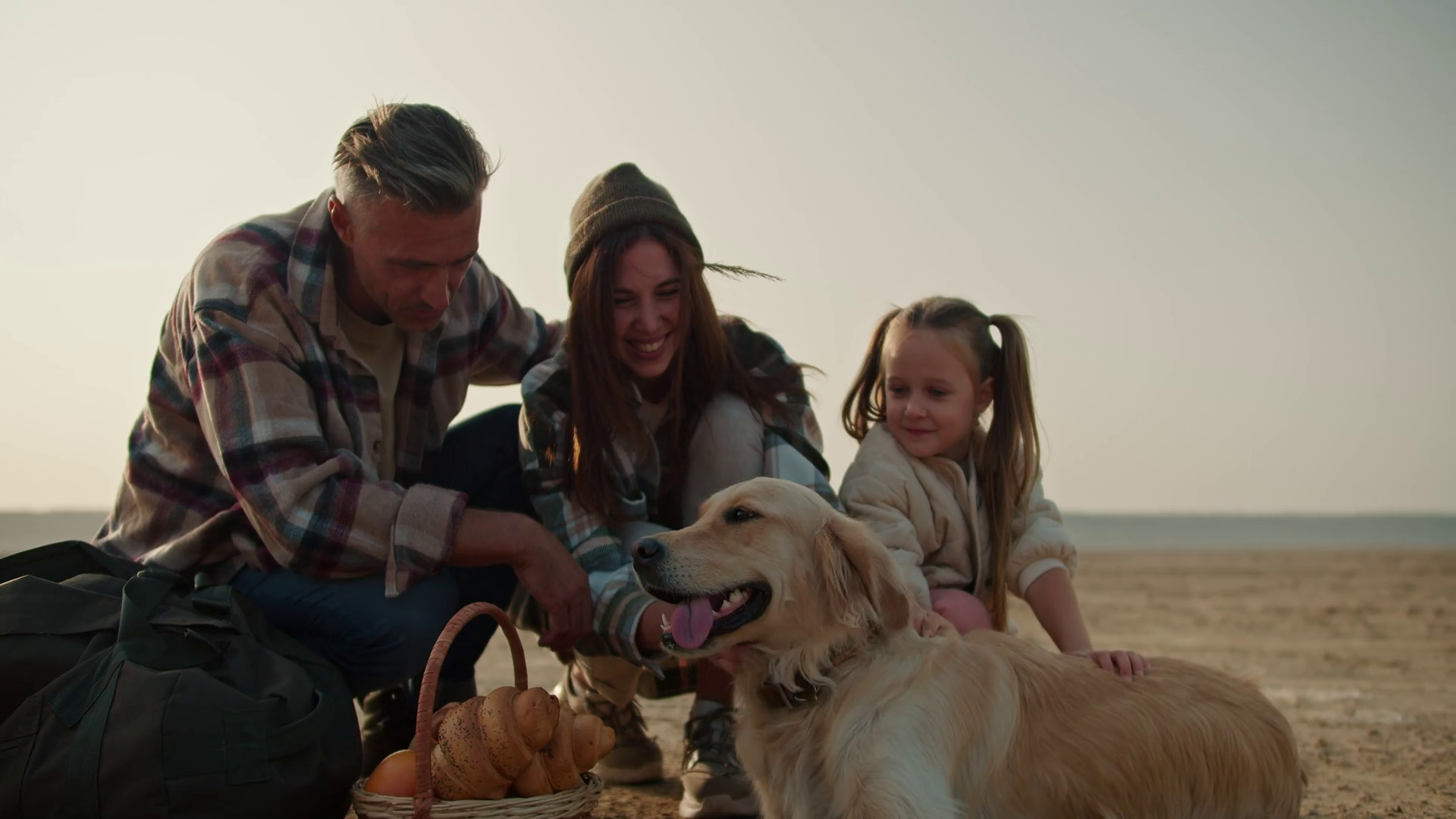 Close-up Shot Of Happy Cream-colored Dog Stock Footage SBV-348718323 ...