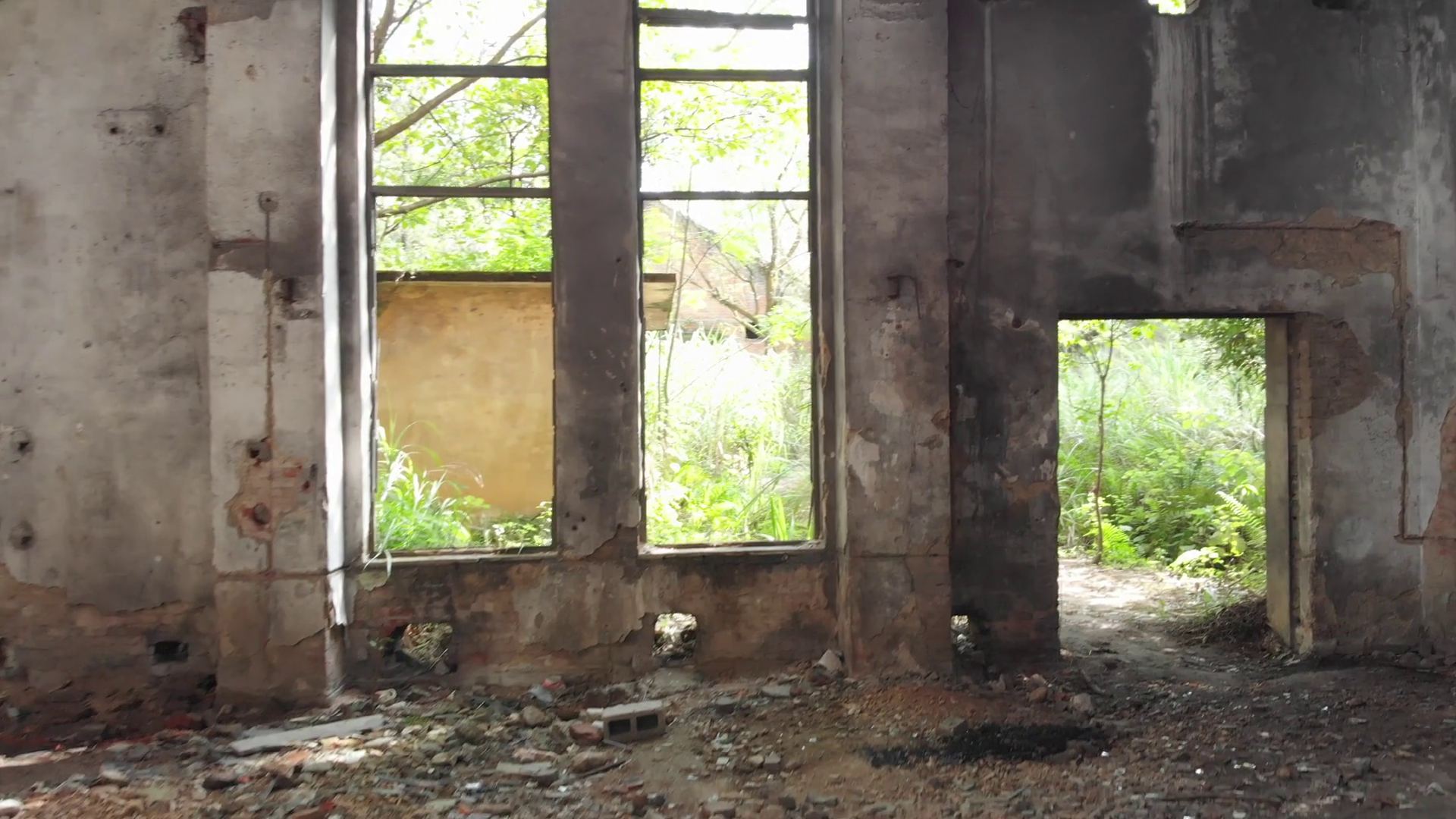 Drone Flying Crashing Into Wall Aerial Drone Stock Footage SBV ...