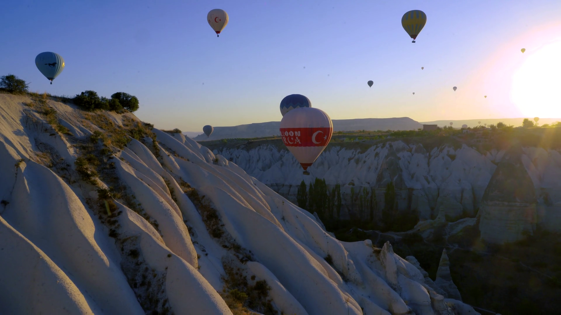 Hot Air Balloon Ride In Turkey: Exploring Stock Footage SBV-334024344 ...