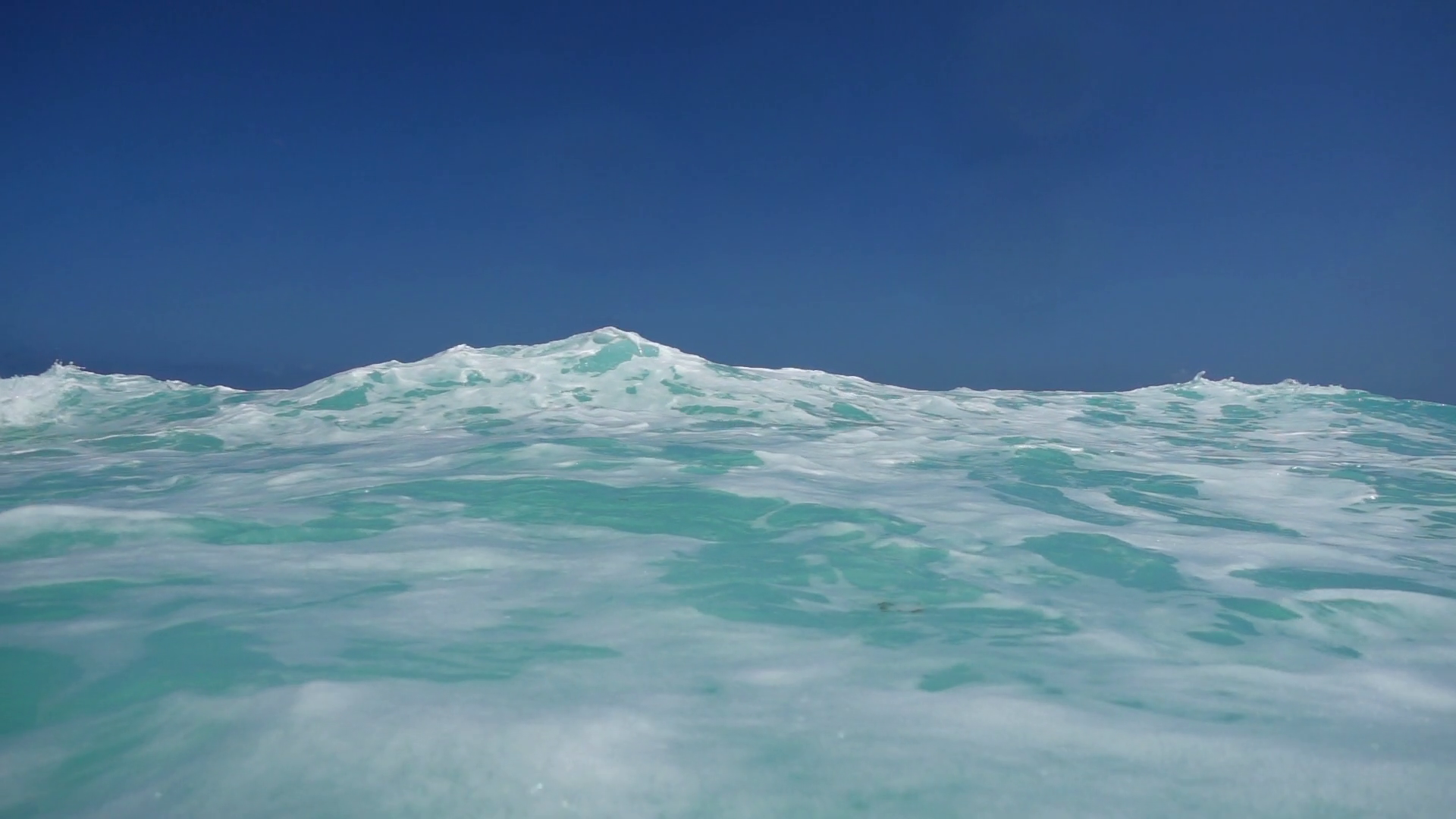 Slow Motion Wave Crests Crashes Over Camera Stock Footage SBV-334820961 ...