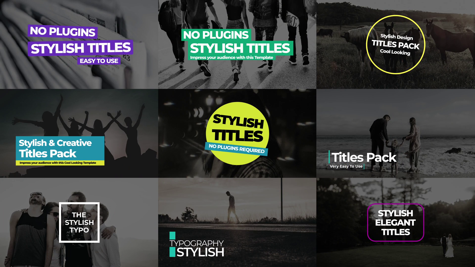 Stylish Titles Pack V1 | Effects Template SBV-346890621 - Storyblocks