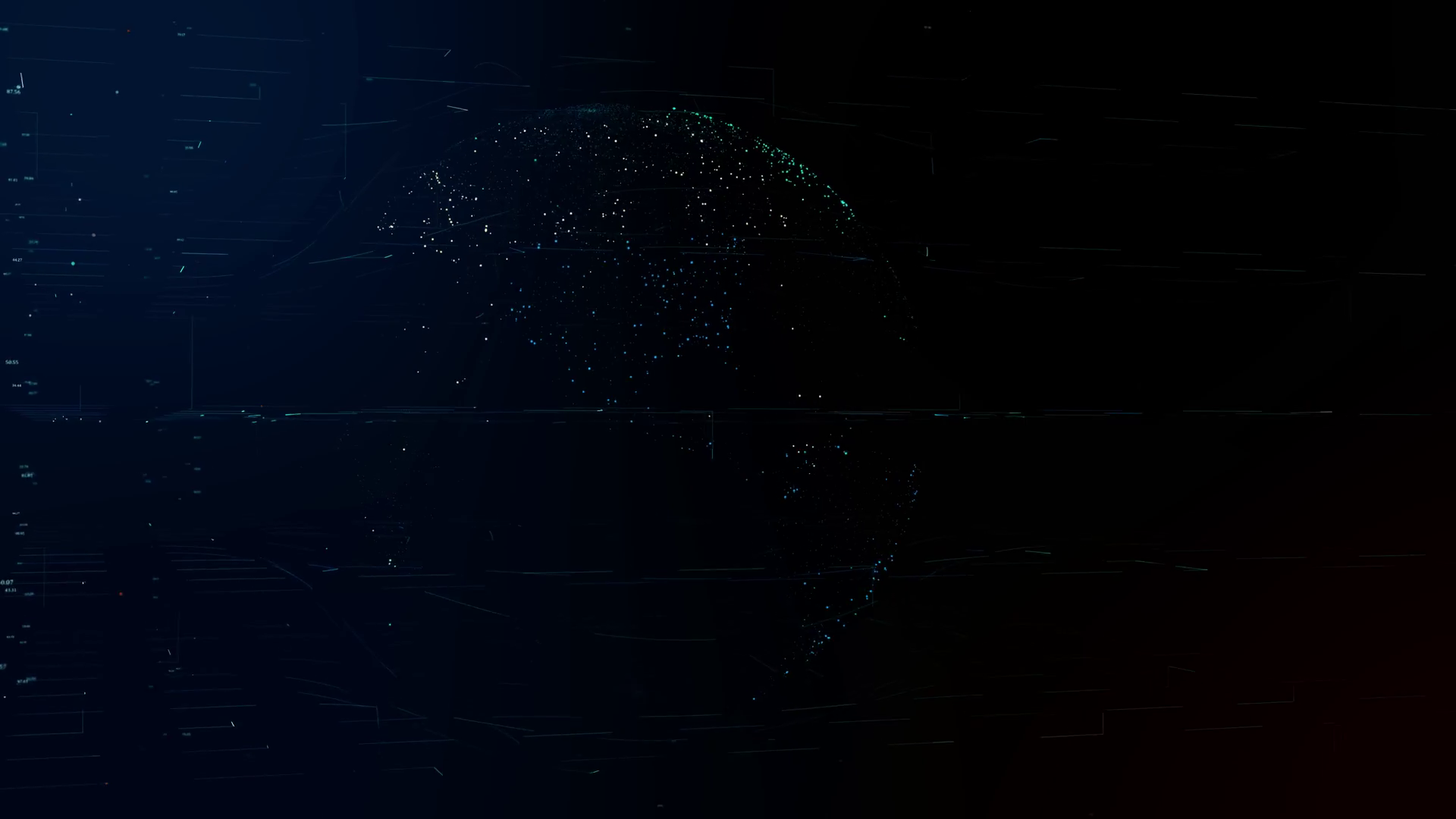 3D animation of planet Earth rotating in the global futuristic cyber ...