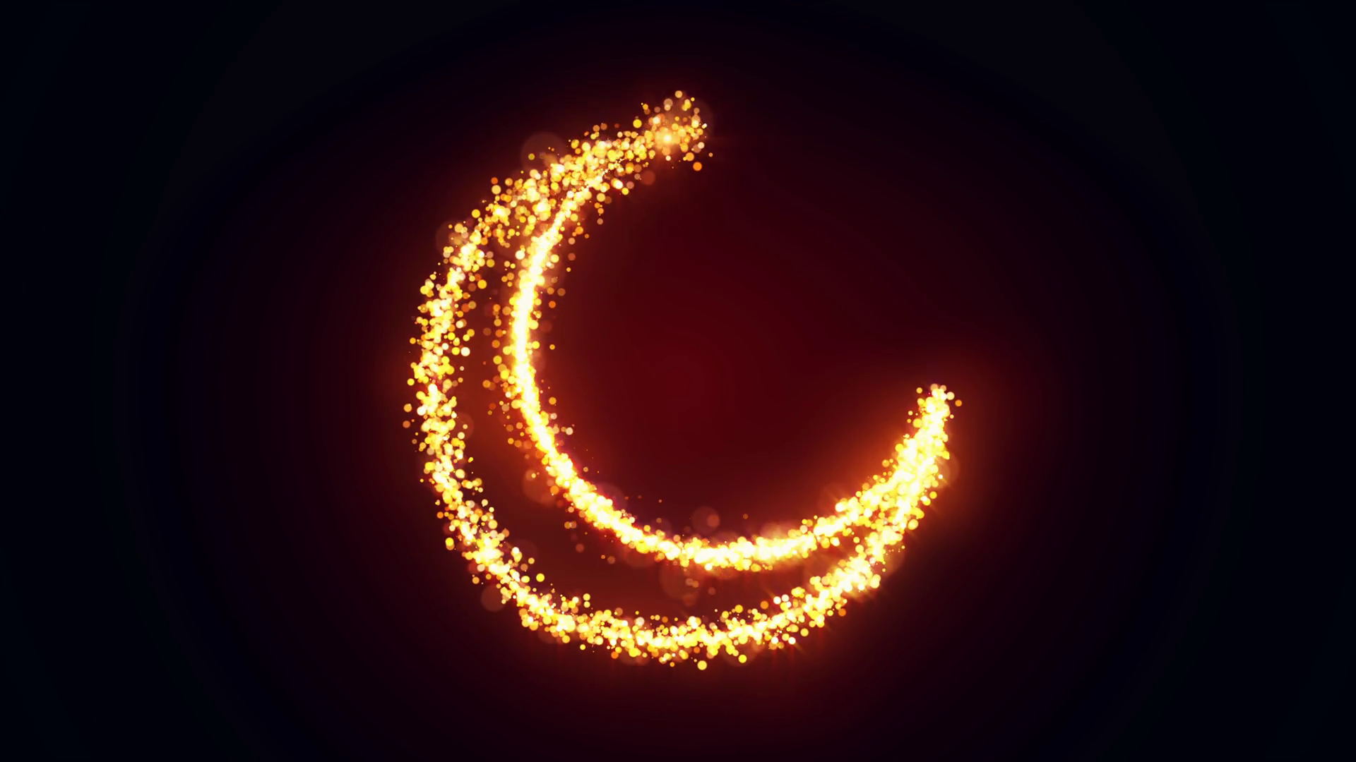Shining Gold Particles Creating Crescent Stock Motion Graphics SBV ...