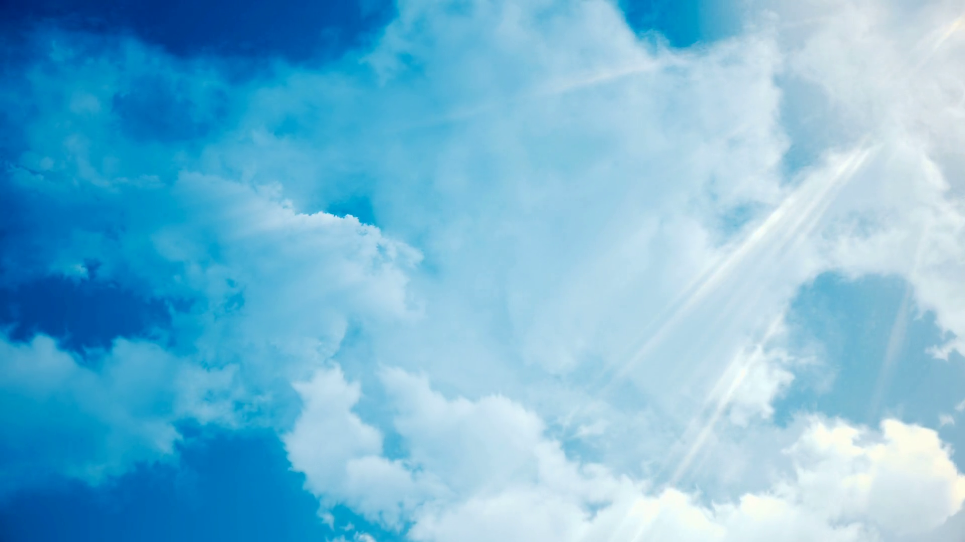 White Clouds Blue Sky Seamless Loop Cloudy Stock Motion Graphics SBV ...