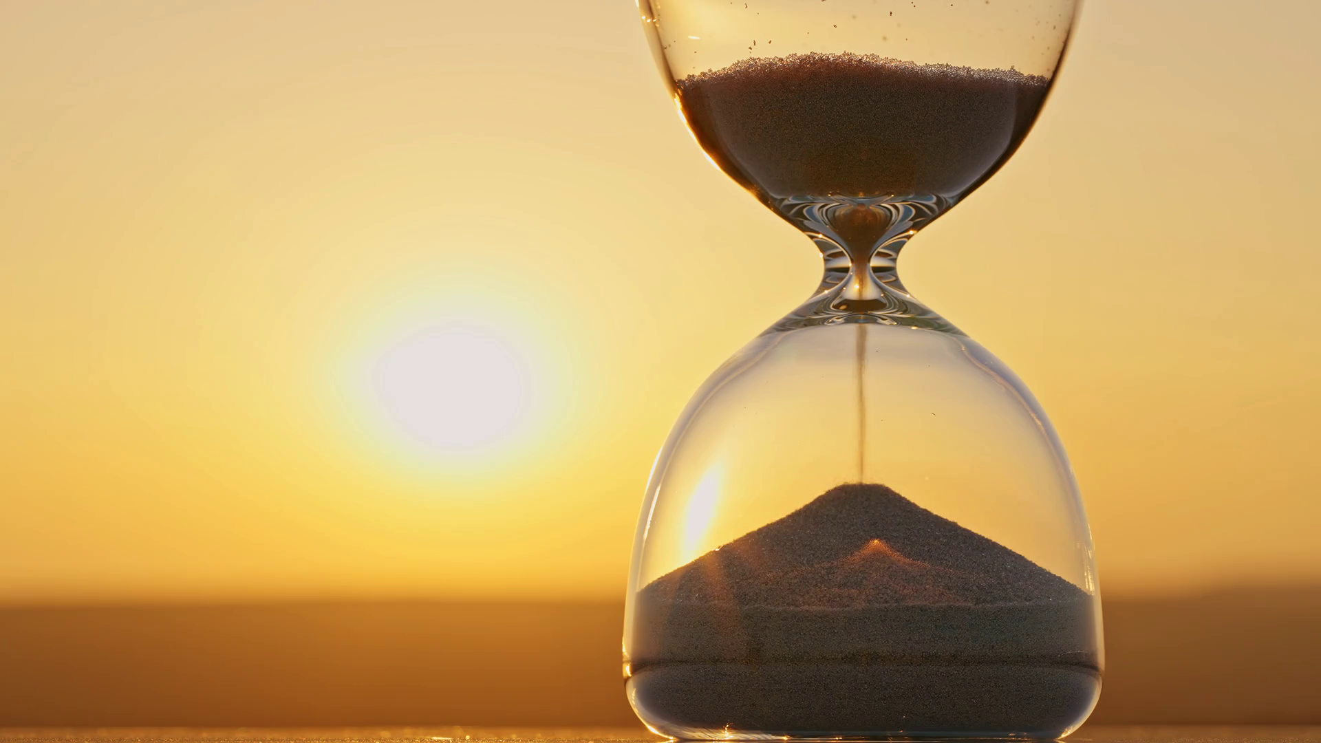 Close Up View Of Hourglass On Blurred Stock Footage SBV-348626456 ...