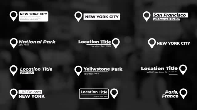 Royalty-Free Location Lower Thirds Templates - Storyblocks