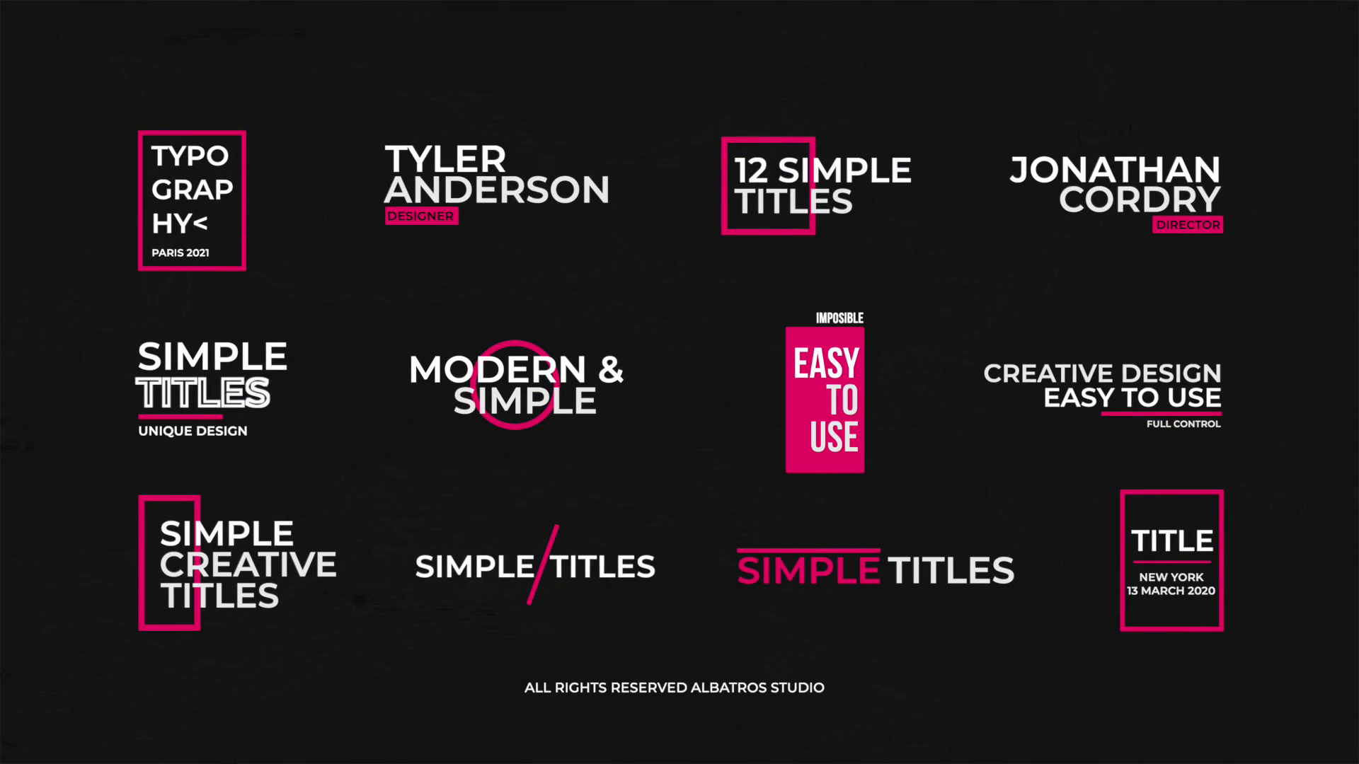 12 Simple Titles | MOGRT 01:35 SBV-346402874 - Storyblocks