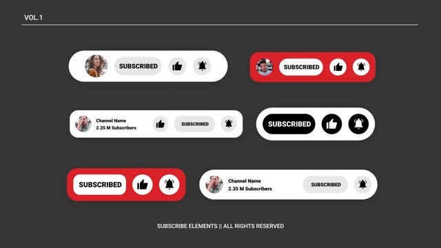 Youtube Subscribe Button Templates Royalty-Free - Storyblocks