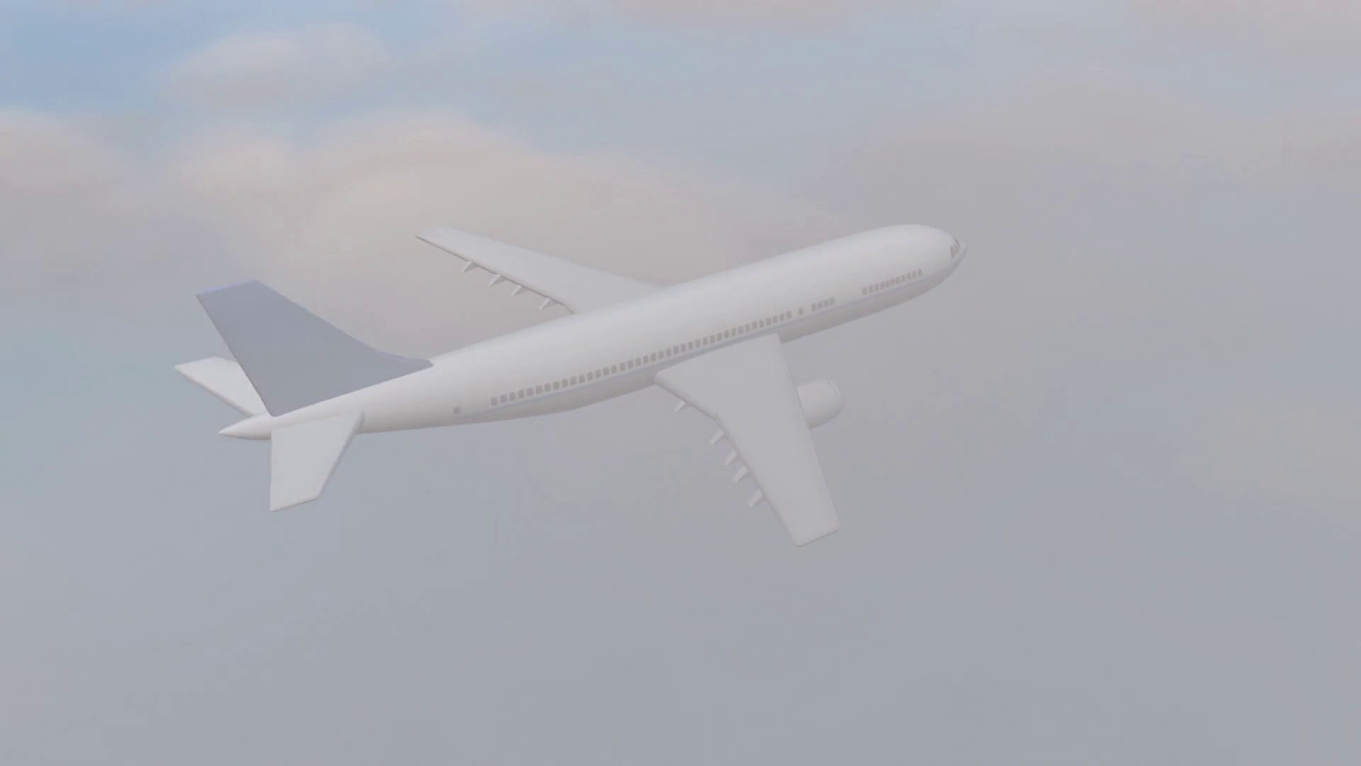 Airplane Flying Through Clouds Stock Motion Graphics SBV-313159428 ...
