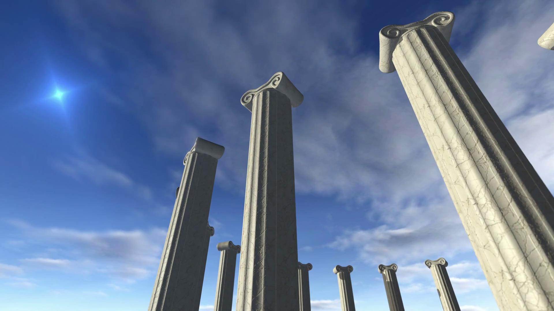 Animated Ancient Greek Pillars Loop-able 4k Stock Motion Graphics SBV ...