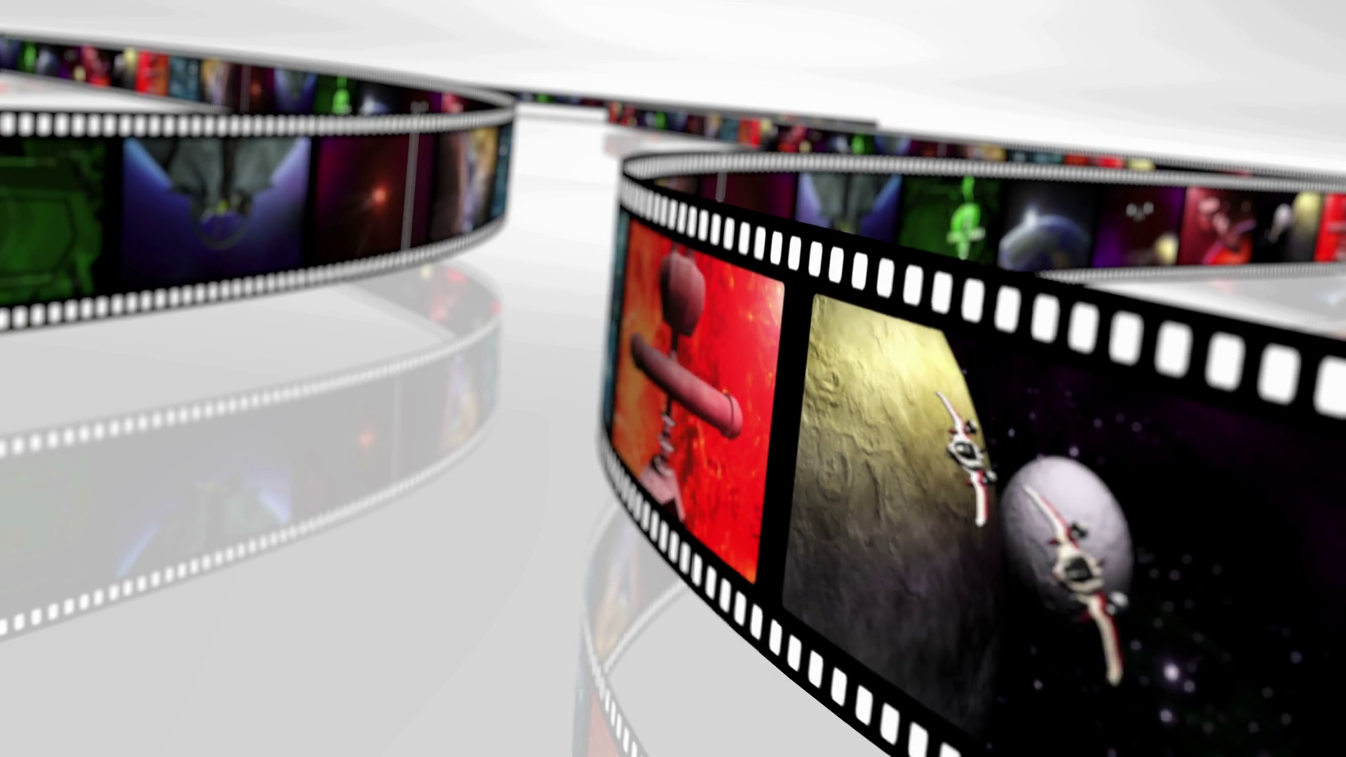 Animated Loop-able Rotating Film Reels 4k Stock Motion Graphics SBV ...