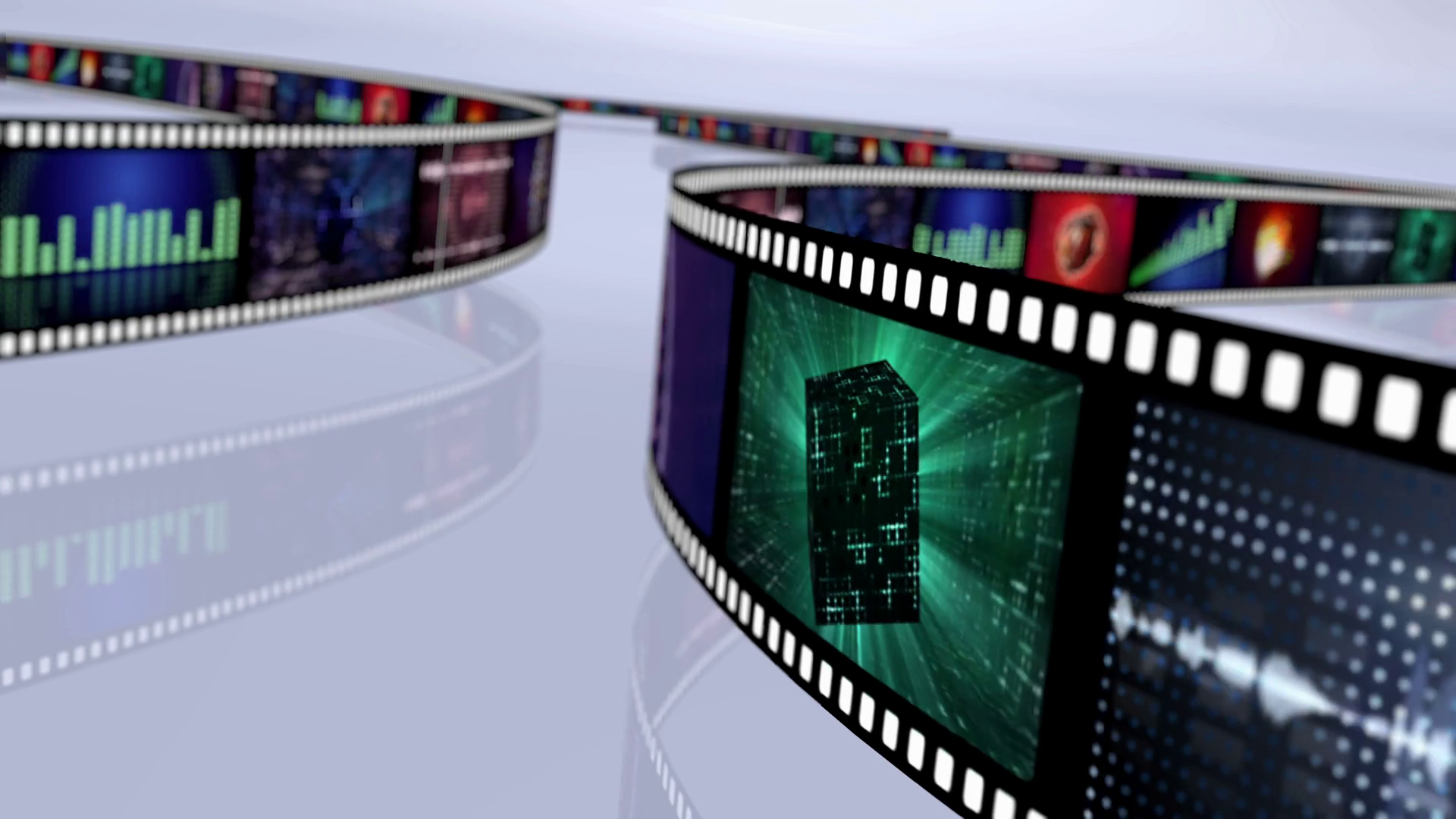 Animated Loop-able Rotating Film Reels Stock Motion Graphics SBV ...