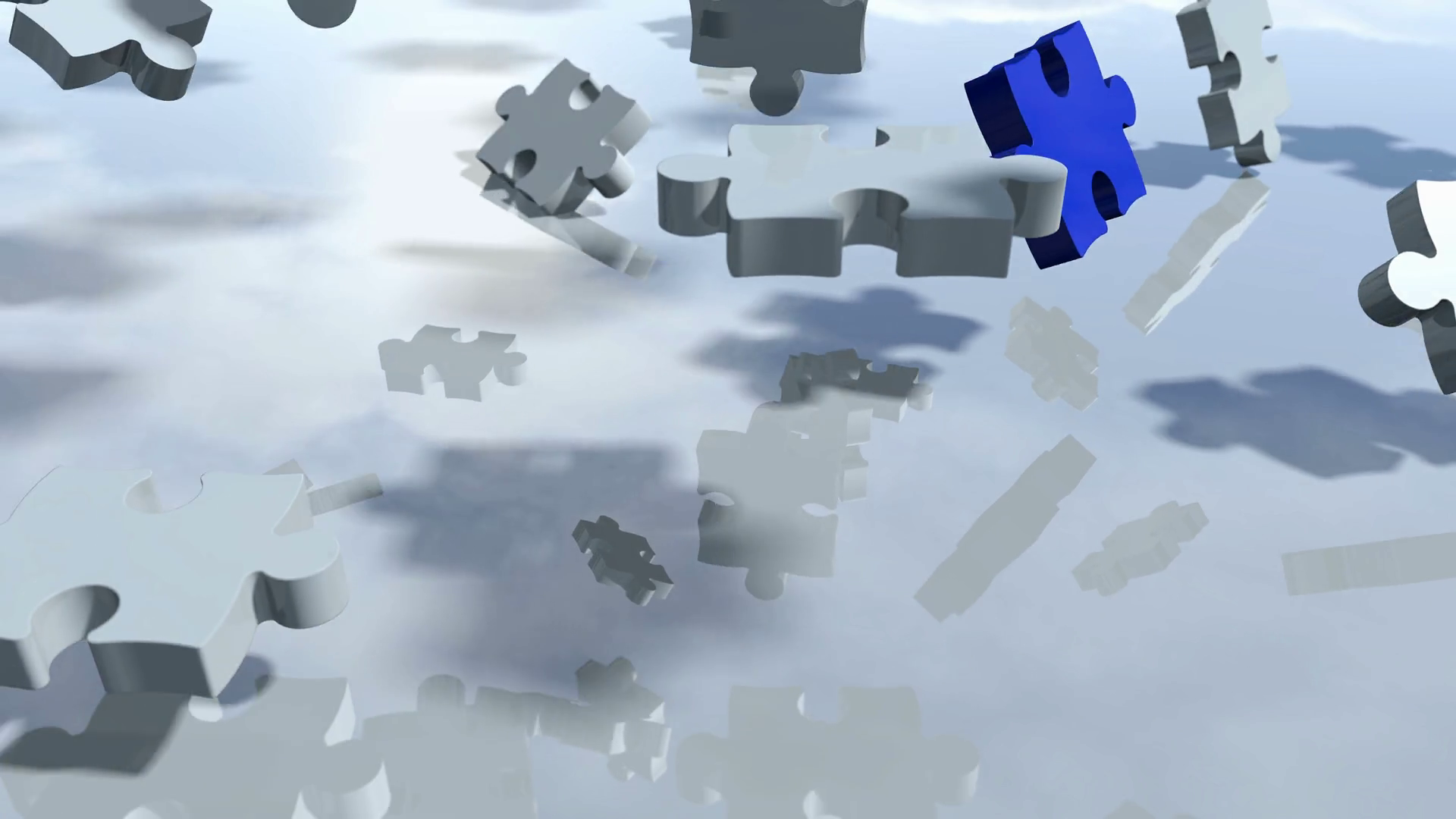 Animated Puzzle Pieces Design In Particles Stock Motion Graphics SBV ...