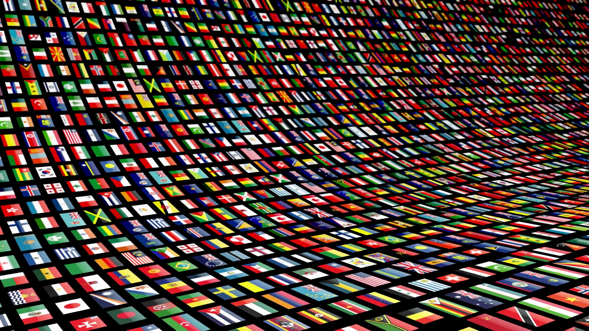 Animated Video Wall With Flags Of Nations Stock Motion Graphics SBV ...