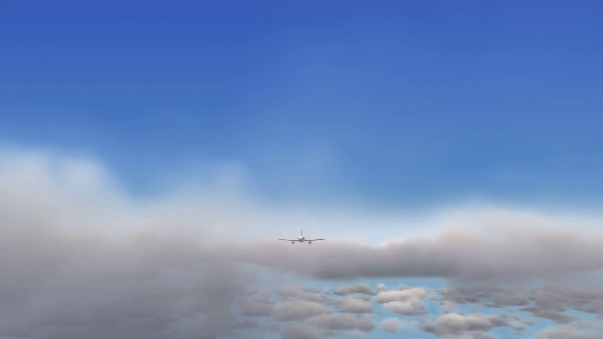 Animation Of Airplane Flying Above Clouds - Stock Motion Graphics SBV ...