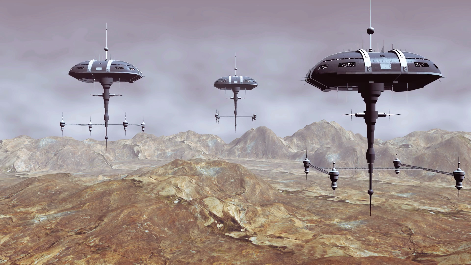 Animation Of Spaceships Landing On Planet Stock Motion Graphics SBV ...