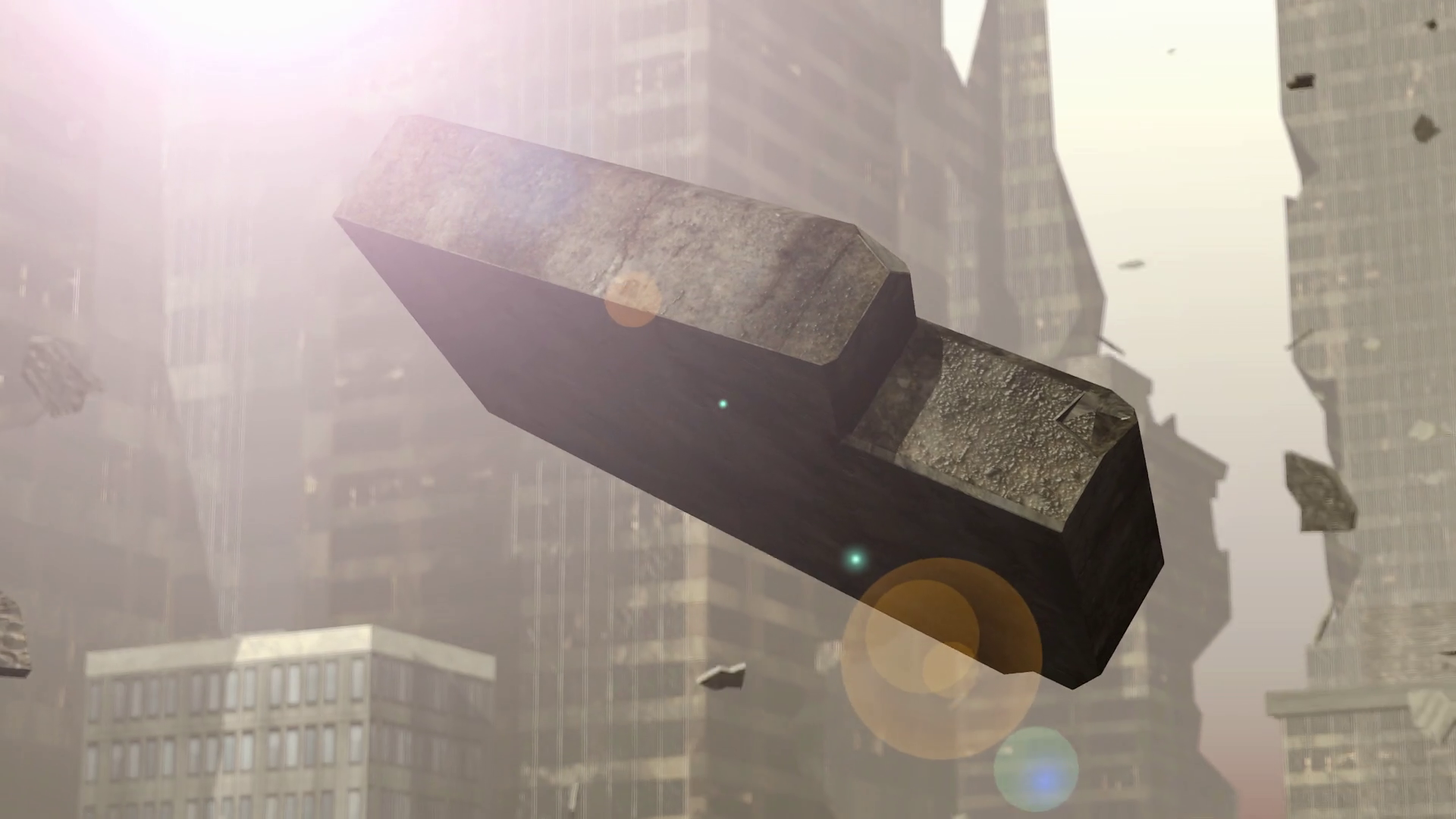 Big Block Falling From Collapsing Building Stock Motion Graphics SBV ...