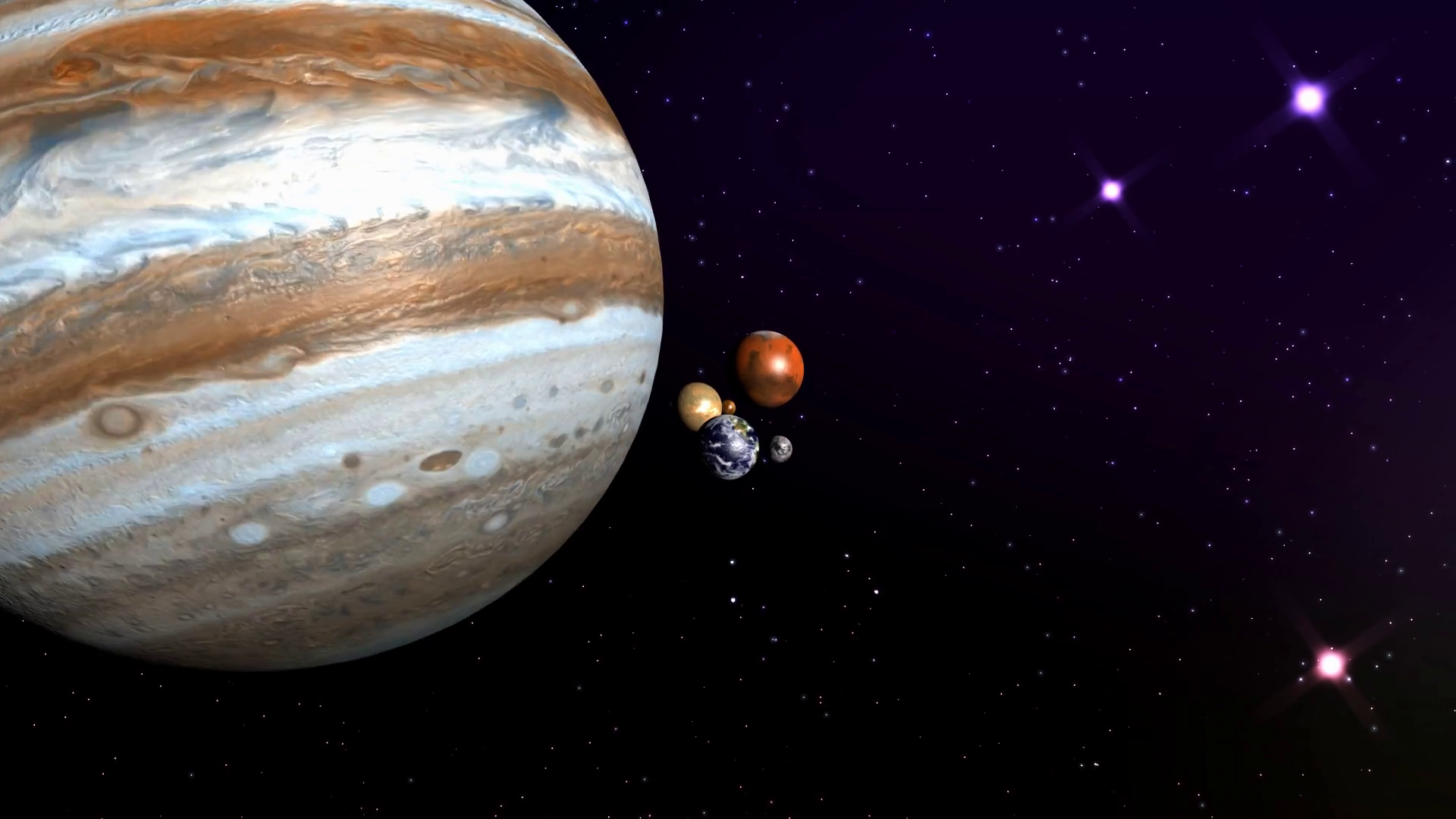 Space travel along planets in the solar system Motion Background ...