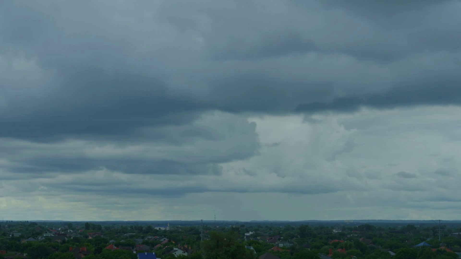 Rainy Windy Weather Blue Clouds Move In Sky Stock Footage SBV-347355345 ...