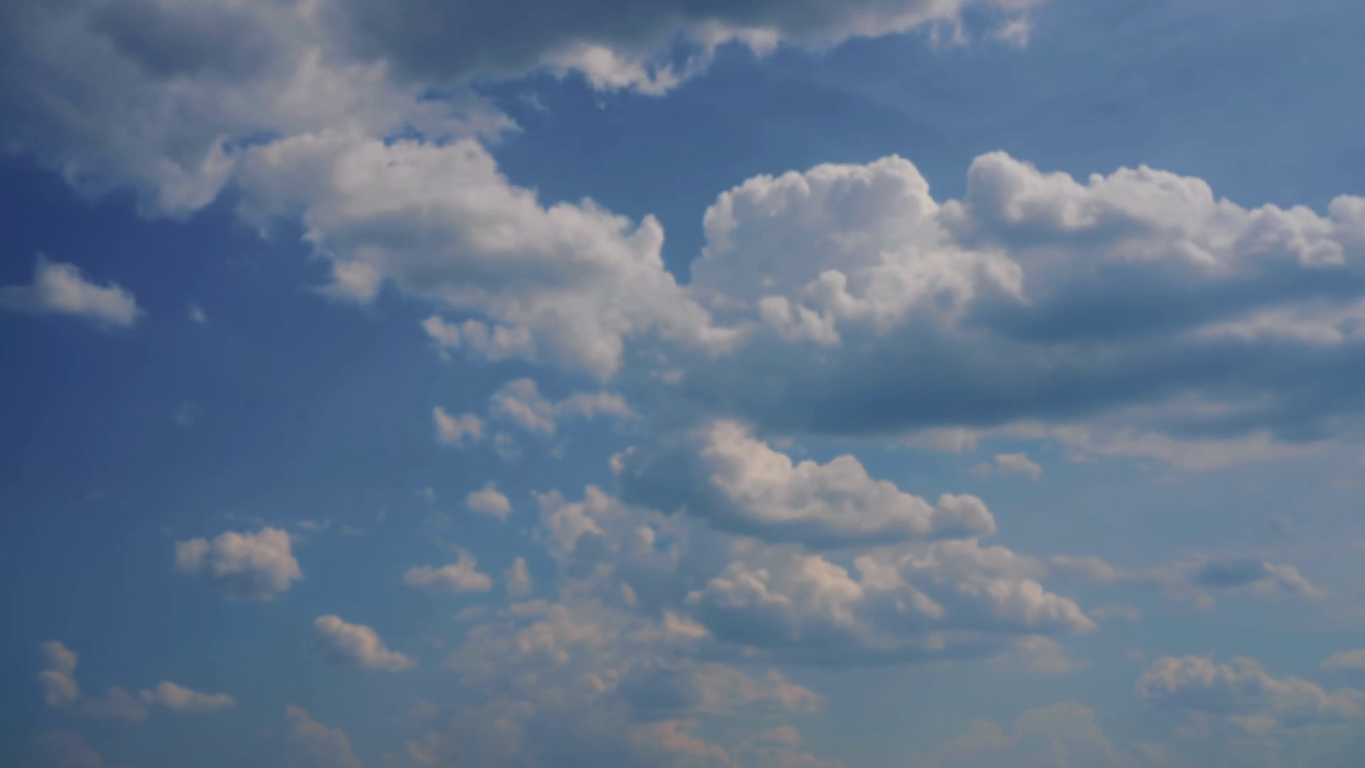 White Clouds Moving Fast In Blue Sky Rainy Stock Footage SBV-347478373 ...