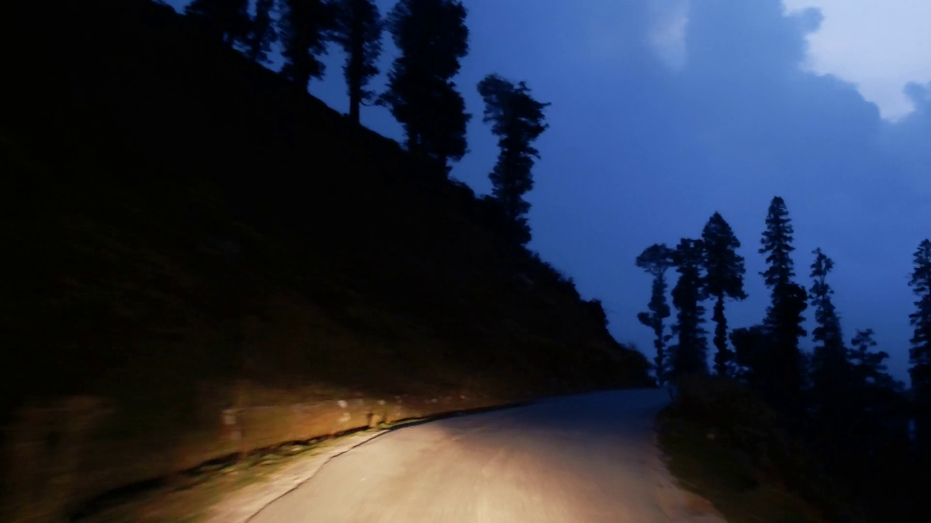 Timelaps of mountain road in the Himalayas at night Stock Video Footage ...