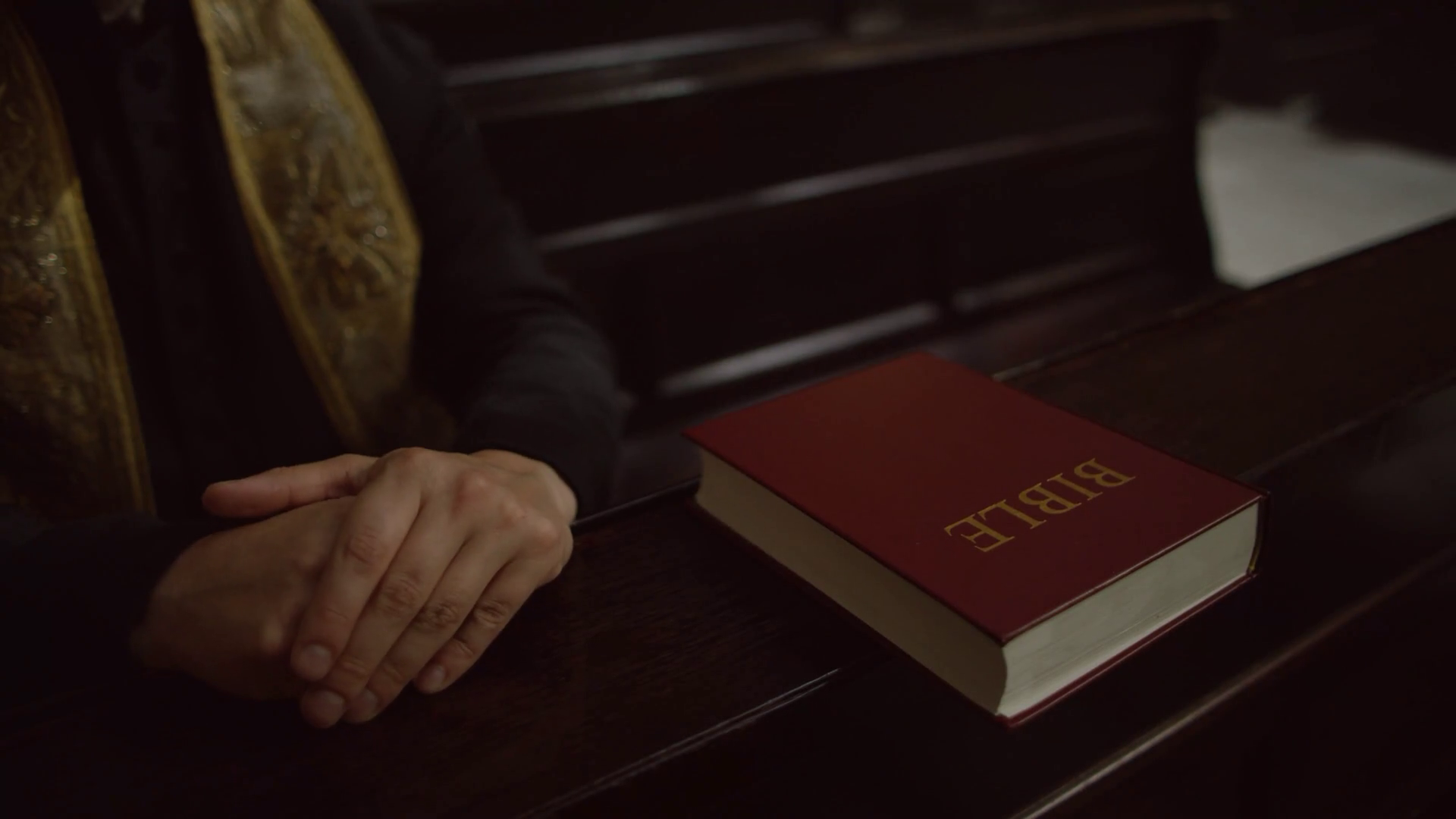 Priest Offers Prayer Devotion Kneeling In Stock Footage SBV-348723215 ...