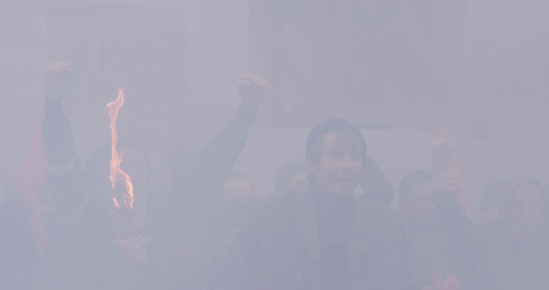 Protesters Demonstrating Patrol Bomb Molotov Stock Footage SBV ...