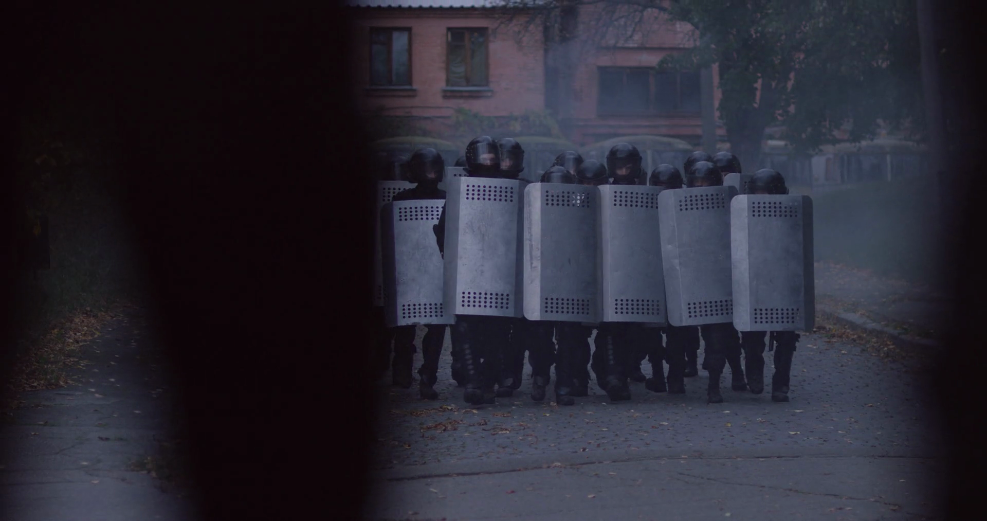 Riot Police Wearing Shields Helmets Coming Stock Footage SBV-348407114 ...