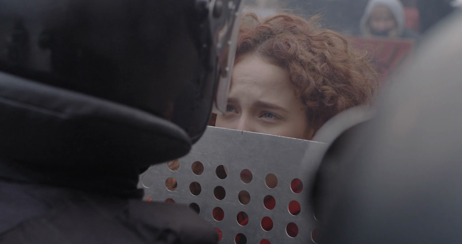 Angry Woman Confronting Police With People Stock Footage SBV-348414128 ...