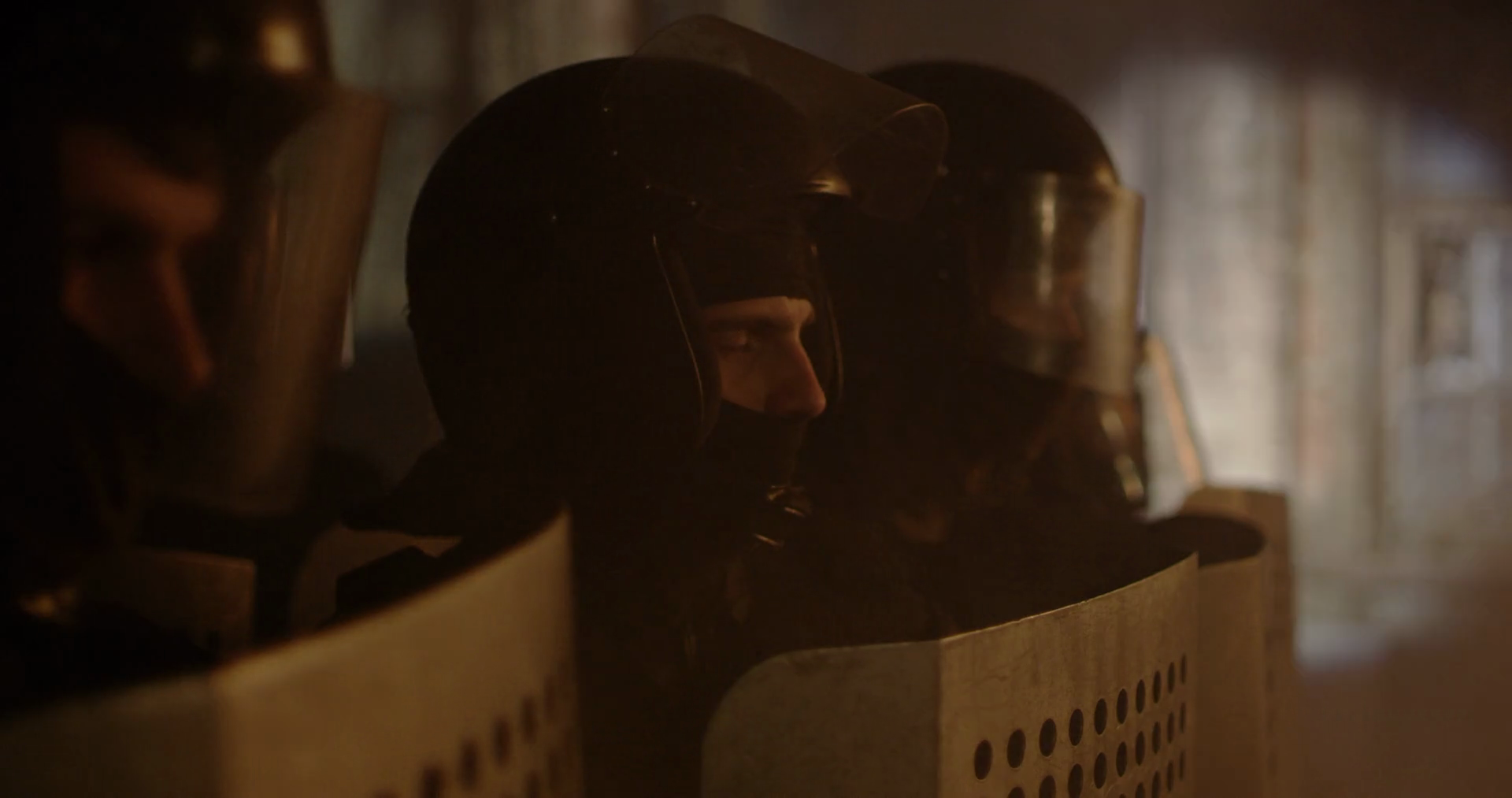 Police Stopping Protest With Shields Police Stock Footage SBV-348416862 ...