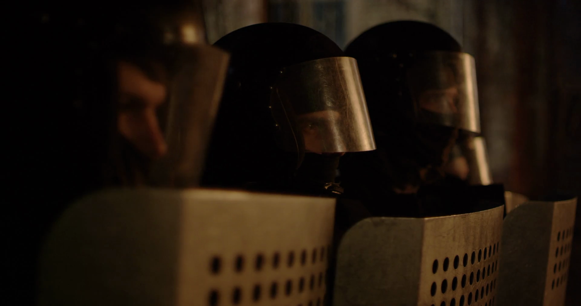 Police Stopping Protest With Shields Police Stock Footage SBV-348416221 ...