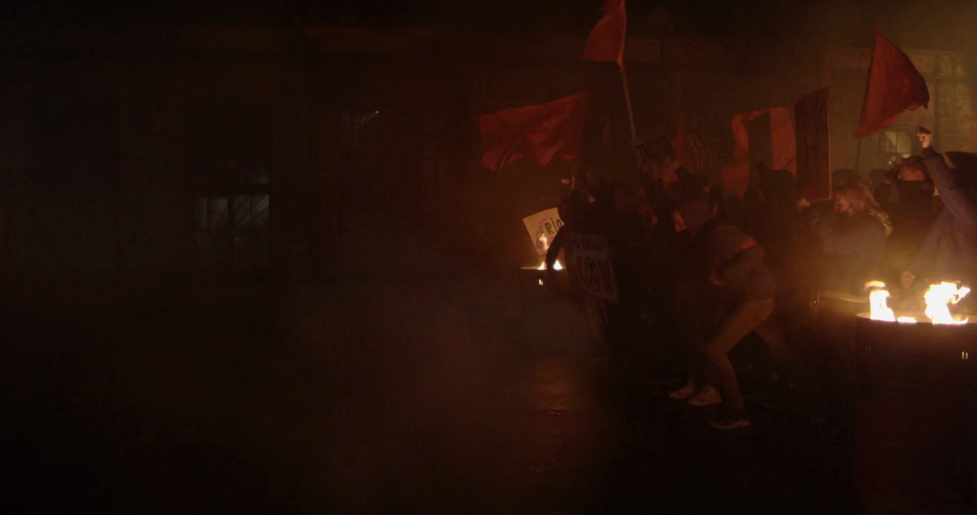 Police Stopping Protest With Shields Police Stock Footage SBV-348416208 ...