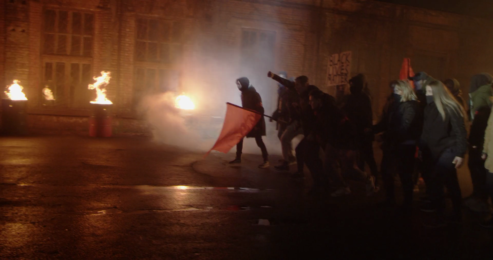 Police Stopping Protest With Shields Police Stock Footage SBV-348416841 ...