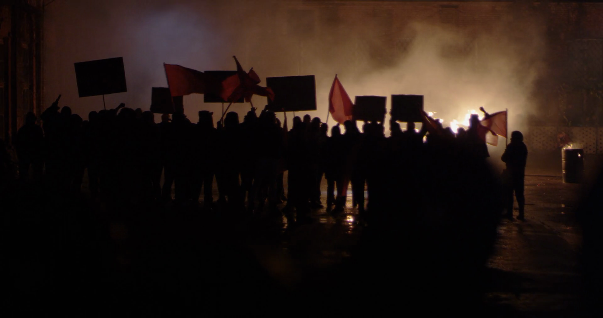 People Protesting With Flags Signs Chanting Stock Footage SBV-348416817 ...