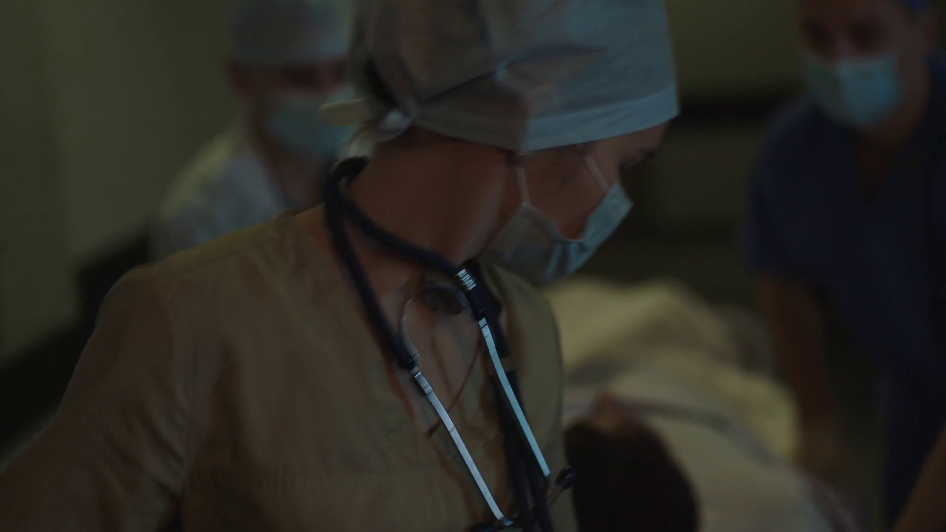 A Doctor Nurses Move Patient On Stretcher To Stock Footage SBV ...