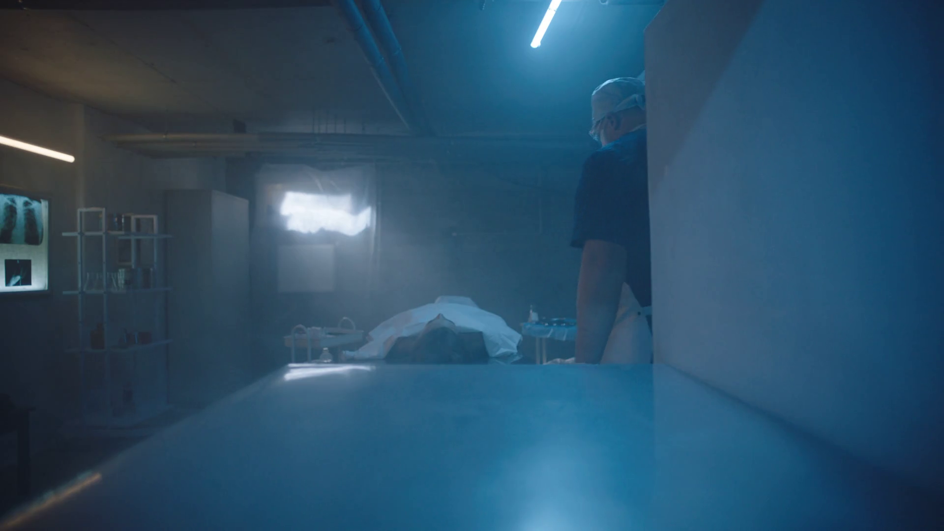 Attendant Removing Cadaver From Cold Storage Stock Footage SBV ...