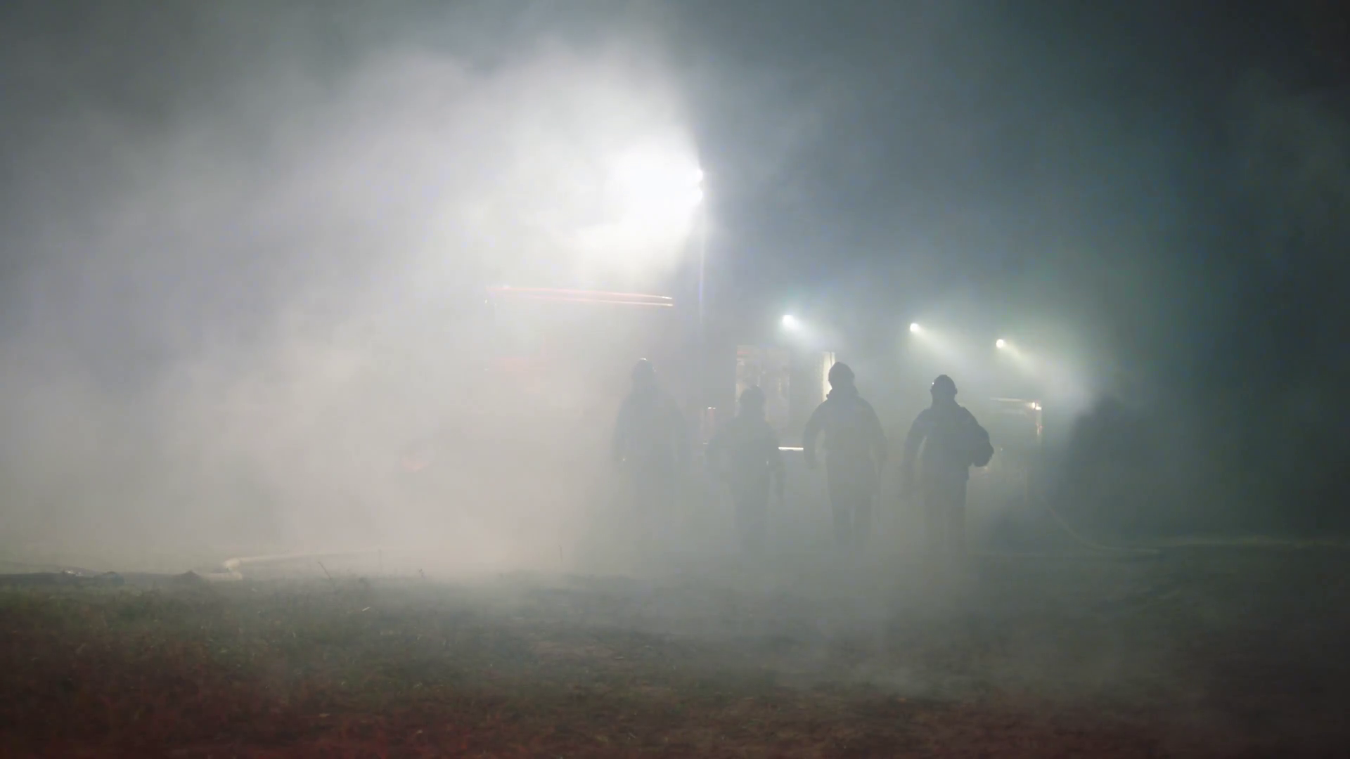 Firefighters Swiftly Exit Truck Take Stock Footage SBV-348694233 ...