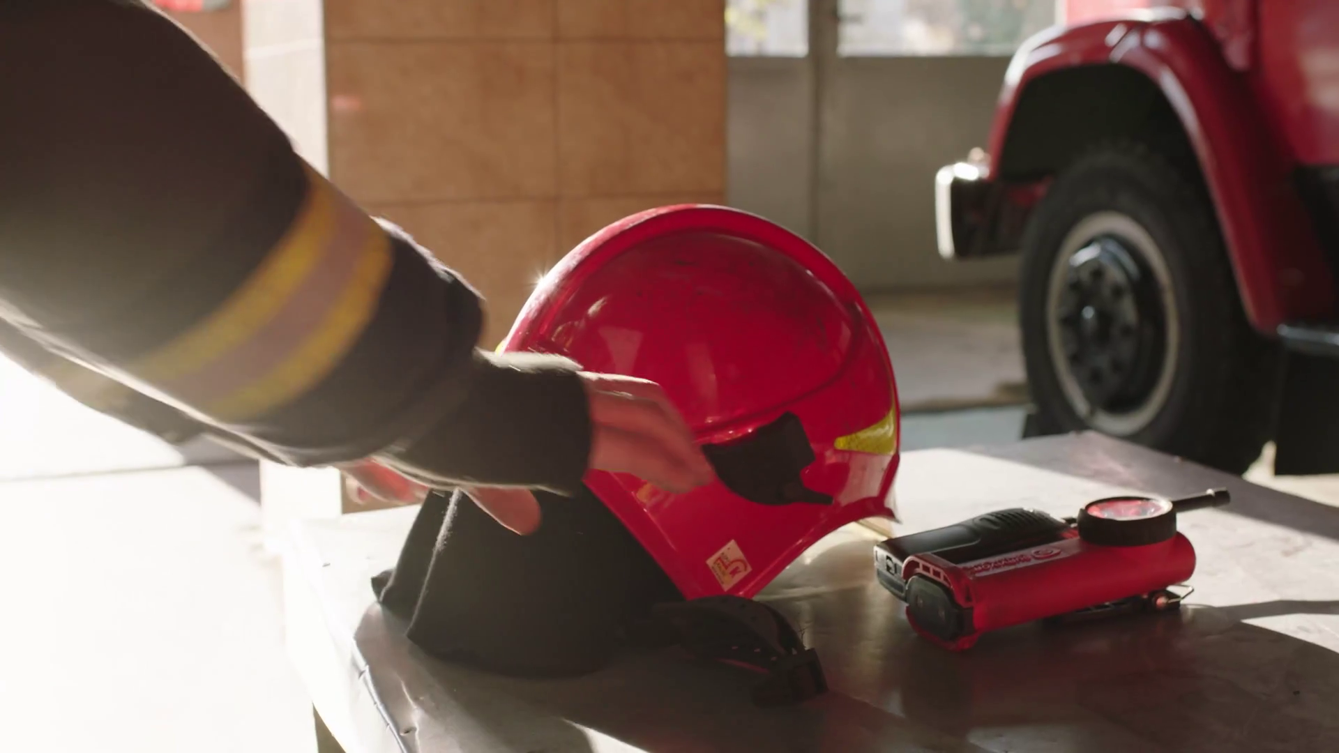 Rapid Response: Firefighters At Fire Station Stock Footage SBV ...
