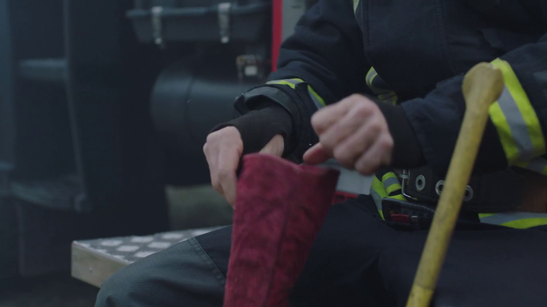 Arrival At Scene: Captain Assessing Stock Footage SBV-348694413 ...