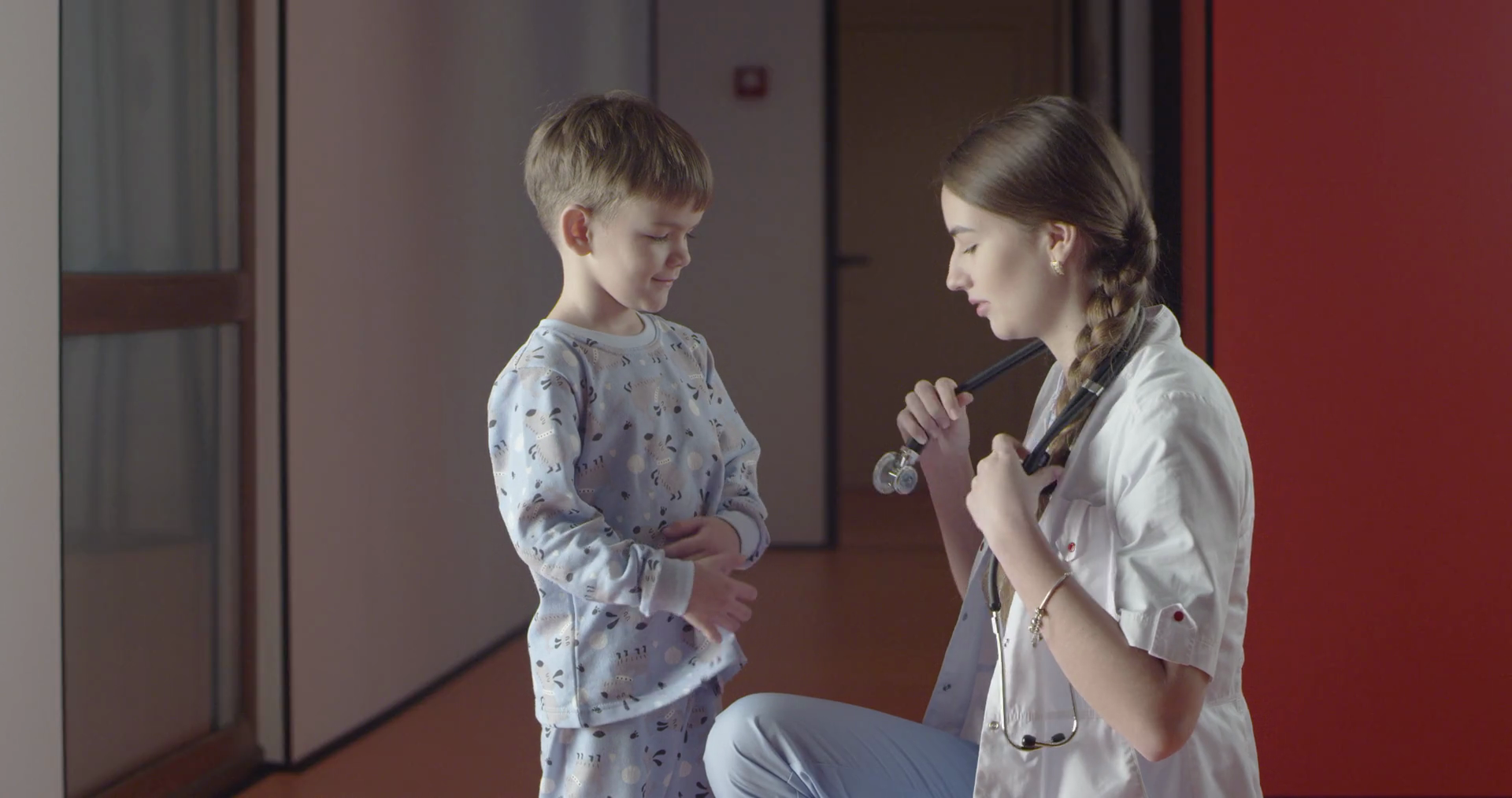 Hospital Stethoscope Child Nurse Stock Footage SBV-348561916 - Storyblocks