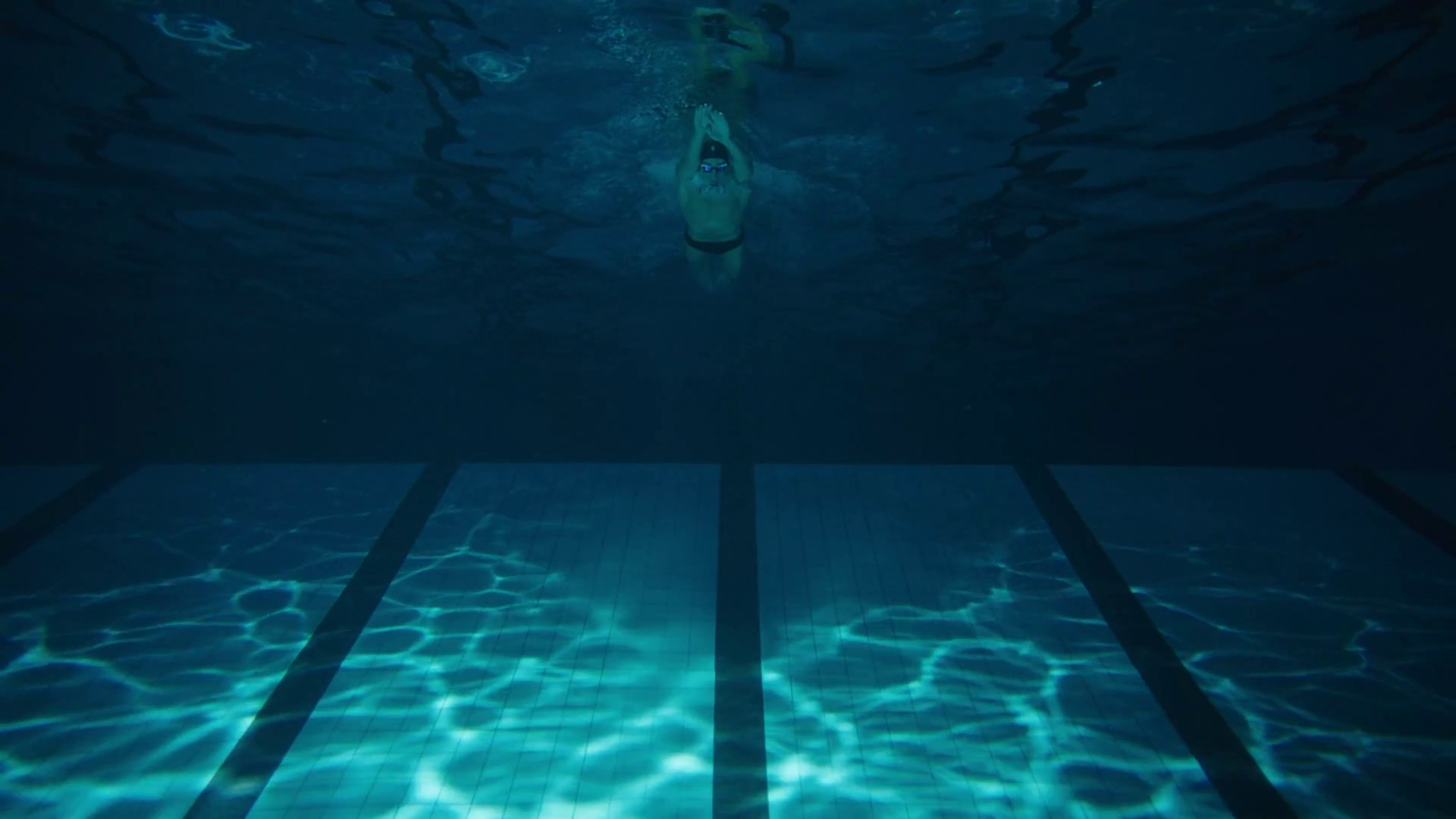 Mesmerizing Underwater Pool Scene: Swimmer Stock Footage SBV-348628168 ...