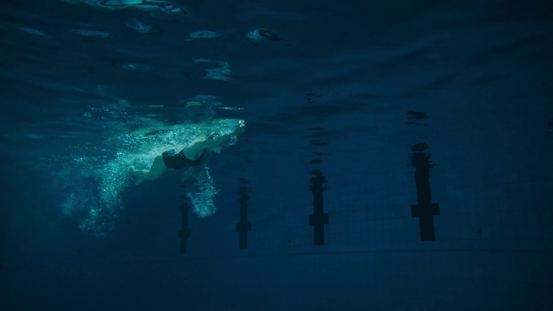 Watch Skilled Swimmers Glide Through Water Stock Footage SBV-348539570 ...