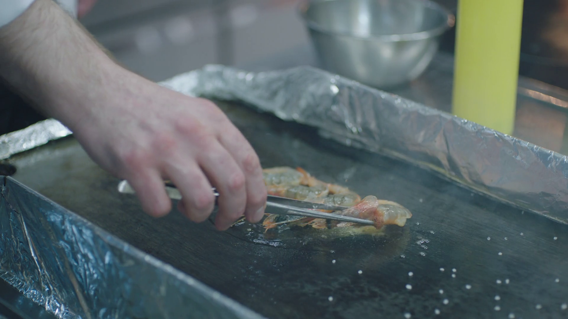 Expert Chef's Delicate Prawn Preparation: Stock Footage SBV-348537785 ...