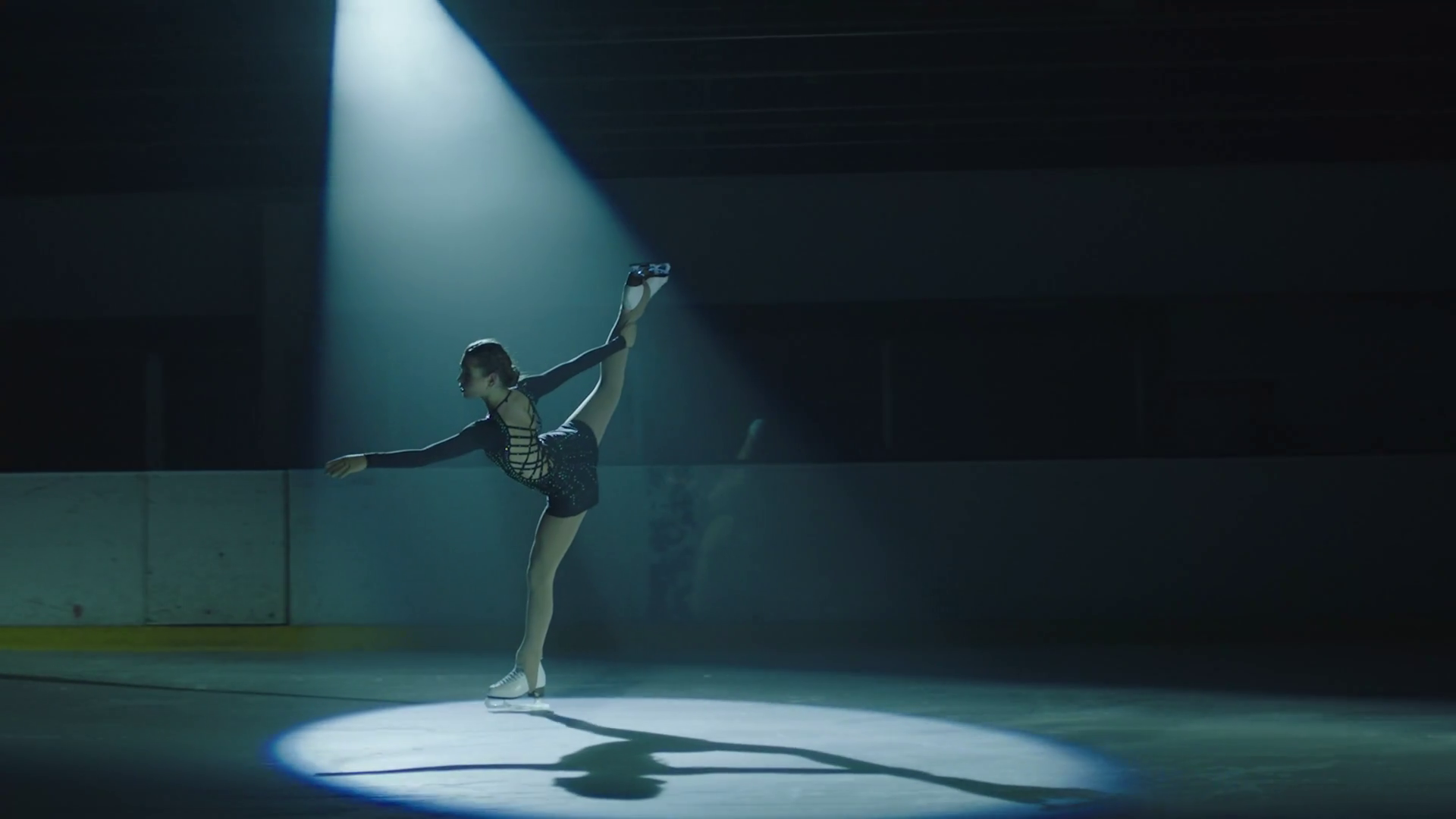Exhibiting Dedication: Olympic Figure Skater Stock Footage SBV ...