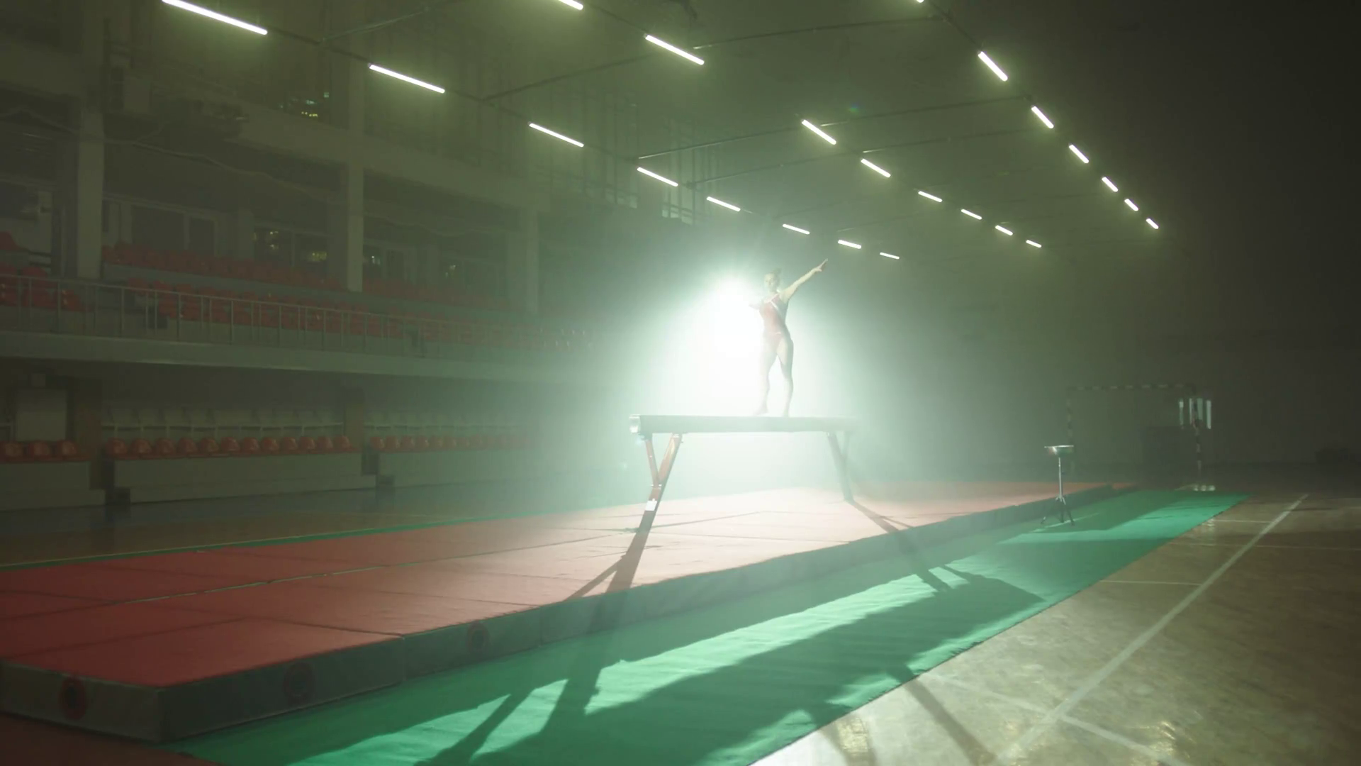 Gymnast Woman Training Competition Stock Footage SBV-348458981 ...
