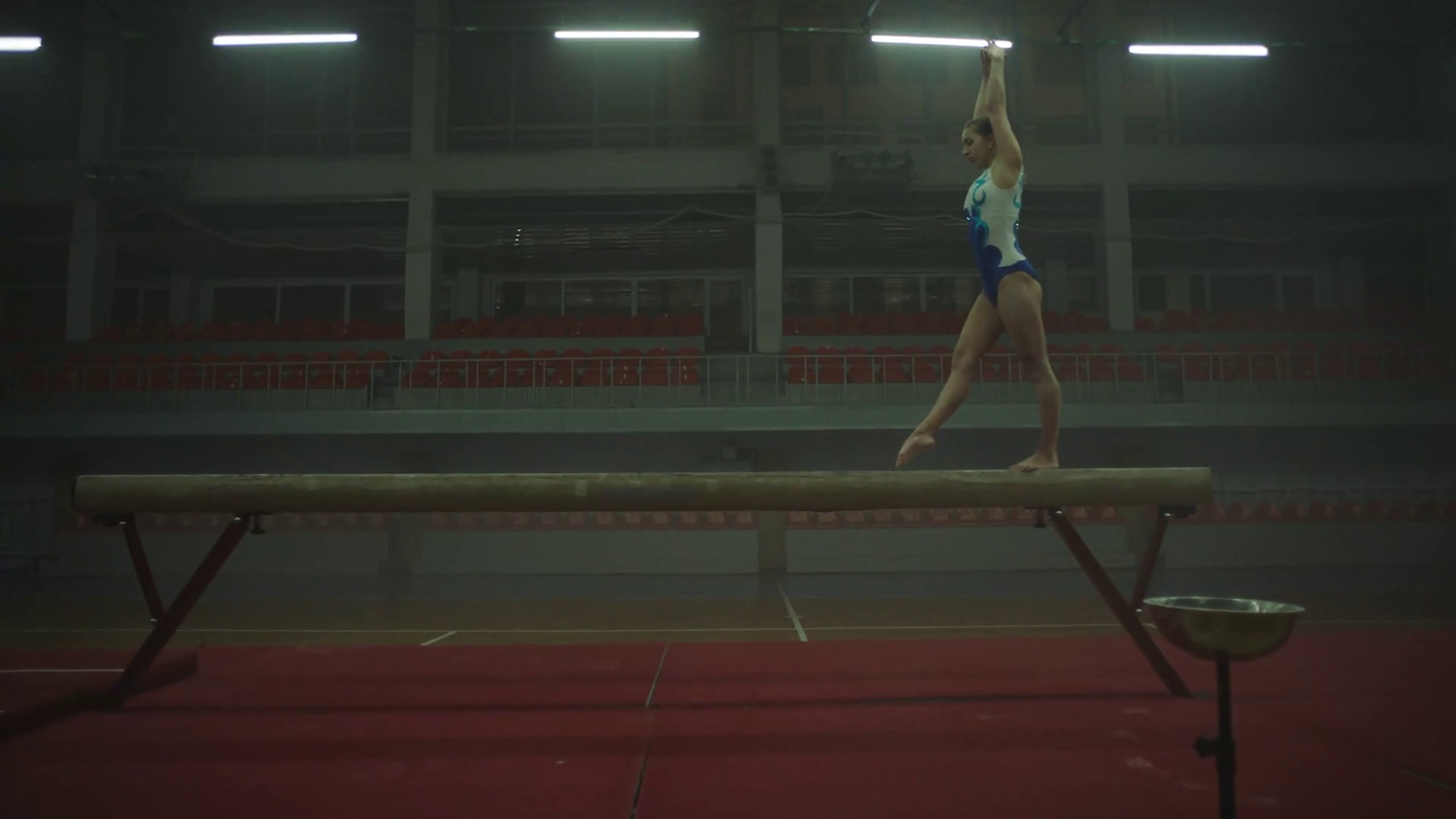 Gymnast Woman Training Competition Stock Footage SBV-348459980 ...
