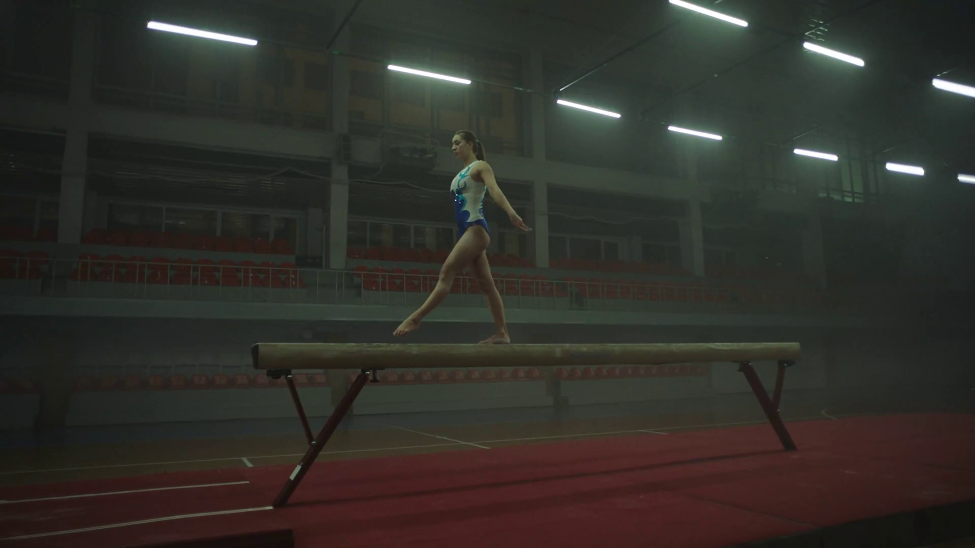 Gymnast Woman Training Competition Stock Footage SBV-348459990 ...