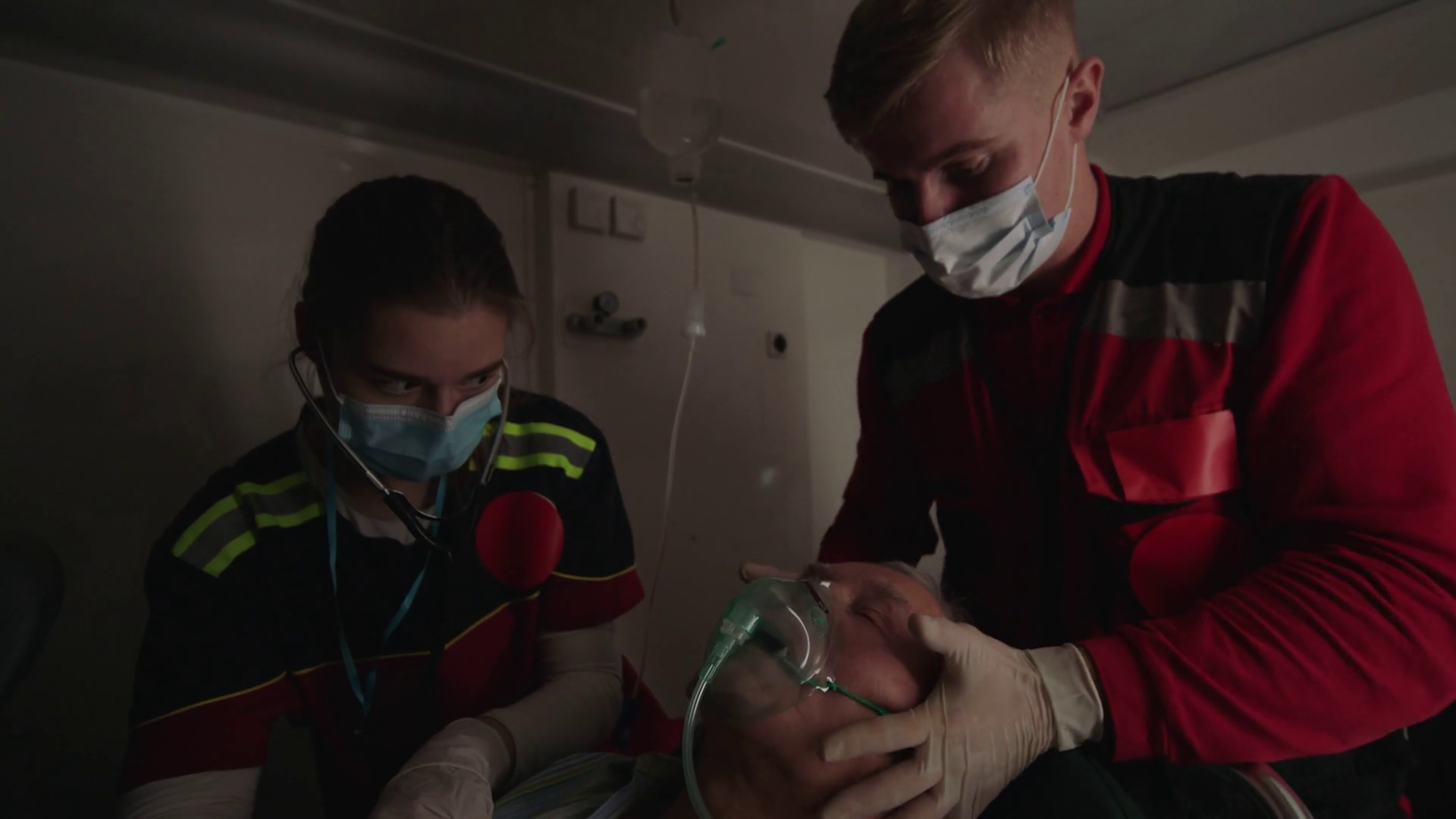 Paramedics Administering Critical First Aid Stock Footage SBV-348716840 ...