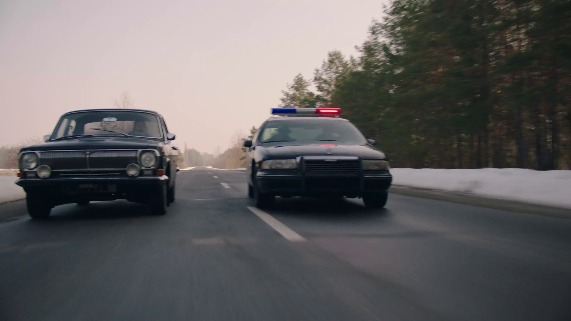 Traffic Patrol Car In Pursuit Of Criminal Stock Footage SBV-348417744 ...